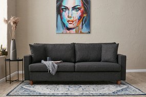 Hanah Home Třímístná pohovka EVA antracitová
