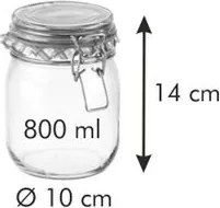 TESCOMA Zavařovací sklenice s klipem DELLA CASA 800 ml