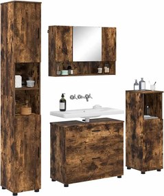 Sada koupelnového nábytku 4 ks Kouřový dub 35 x 30 x 192 cm 3393048