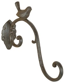 Litinový držák na květináč Vintage, 6,5x24 cm, hnědá