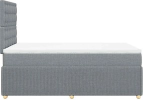 Box spring postel s matrací světle šedá 120 x 200 cm textil 3292037