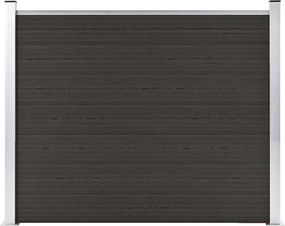 Plotový dílec WPC 180 x 146 cm černý 148984