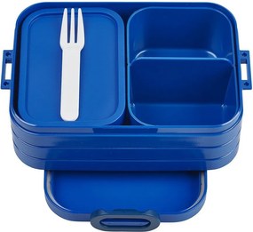 3 ks svačinových boxů s vidličkou Vivid blue – Mepal