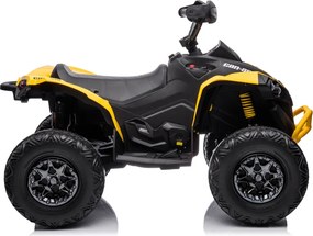 LEAN CARS Čtyřkolka na akumulátor DK-CA002 4x4 12 V 10 Ah, žlutá
