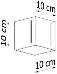 Bílé stropní svítidlo s kovovým stínidlem 10x10 cm Pax – Sollux