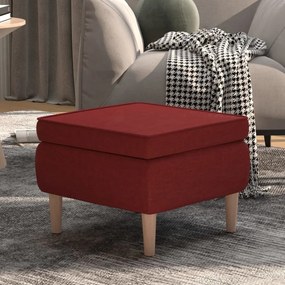 Stolička s dřevěnými nohami vínová textil 329449