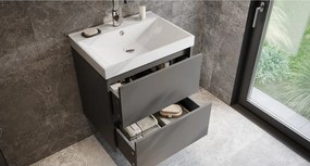 Antracitová matná závěsná skříňka pod umyvadlo 61x65 cm Bodera – Germania