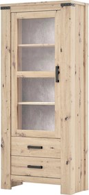 XXXLutz VITRÍNA, dub artisan, 85/196/40 cm Hom`in - Kredence a vitríny - 000552062301