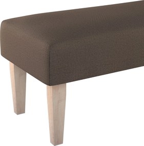 Dlouhá lavička 100x40cm barva hnědá látka pletený vzor