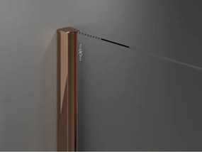 Mexen Velar Duo, sprchový kout s posuvnými dveřmi 80 x 80 cm, 8mm šedé sklo, růžové zlato, 871-080-080-42-60