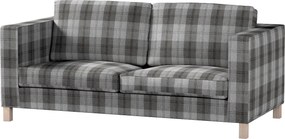 Potah na pohovku IKEA  Karlanda rozkládací, krátký barva šedá látka pletený vzor, vzorované
