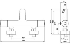 Novaservis - Termostatická vanová baterie METALIA lesklý chrom