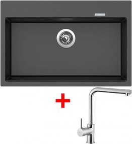 Sinks MAXIMO 780 Metalblack+ELKA MA78074ELCL