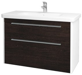 Dřevojas Koupelnová skříň ENZO SZZ2 100 Varianta: L01 Bílá vysoký lesk / D03 Cafe