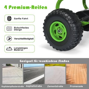 Costway Motokára Pedal s nastavitelným sedadlem 4 kola Pedál Poháněný Ride-On