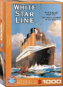 EUROGRAPHICS Puzzle Plakát Titanic / 1000 dílků / 48,89 × 67,63 cm
