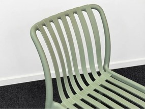 Zahradní set TREGO ISLAND - 4 židle a kulatý stůl ø 90 cm, zelená