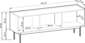 PCo Televizní skříňka CERAMIC RTV-144, 144 cm Kašmír