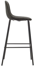 Petromila Barové židle 2 ks tmavě šedé textil