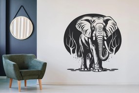 Lepy.cz Samolepka na zeď Slon Velikost (šířka x výška): 75x75cm, Barevná varianta: Karafiátová růžová