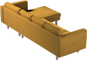 Potah na pohovku IKEA Norsborg 4-místná se šezlongem barva žlutá látka pletený vzor