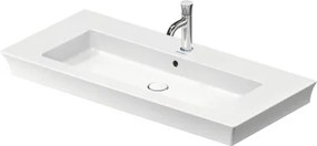 Duravit White Tulip - umyvadlo do nábytku s přepadem a otvorem pro baterii 105x49cm, Push-Open ventil s keramickou krytkou 2363100000