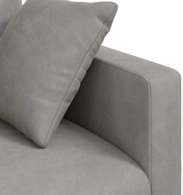 Set pohovek 2 ks Světle šedá samet 3407625