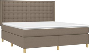 Box spring postel s matrací taupe 160x200 cm textil 3132325
