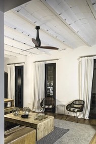 FARO 32004 ETERFAN, černá/dřevo, stropní ventilátor s DC motorem - FARO