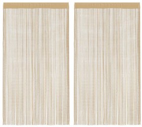 Provázkové záclony, 2 ks, 100x250 cm, béžová 132404