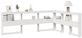 Regálová knihovna ve tvaru L 80 cm masivní borové dřevo