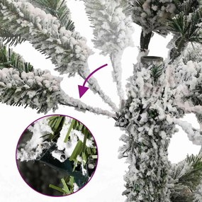 Umělý sklápěcí vánoční stromek s 300 LED a koulemi 240 cm 3210140