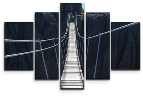 Sablio Obraz - 5-dílný Visutý most - 125x90 cm