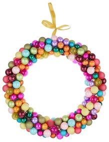 X-MAS Věněc ze skleněných koulí 40 cm - mix