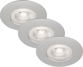 Briloner Vestavná LED svítidla Kulana sada 3 ks, 4,9W, 480 lm, 3000 K, chrom