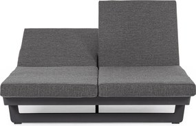 BIZZOTTO Dvoumístné zahradní lehátko INFINITY antracit 195x142 cm 0663437