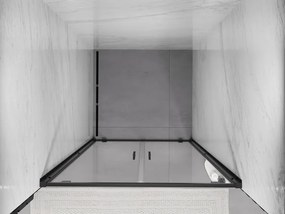 Mexen Exo, dvojité výklopné sprchové dveře, 110 cm, transparentní sklo, černá, 8182-110-000-70-00