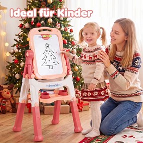 Costway 4-in-1 Dětské prkno, výškově nastavitelné, oboustranný dětský stojan
