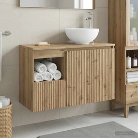 Sada koupelnového nábytku 2 ks Dub artisan Kompozitní dřevo 3404043