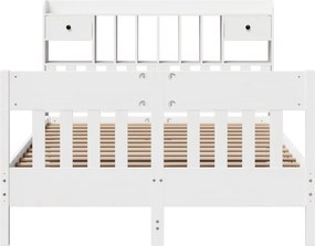 Postel bez matrace bílá 160 x 200 cm masivní borovice 3323255