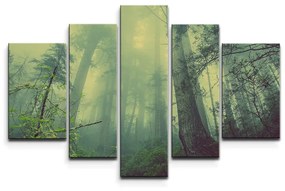 Sablio Obraz - 5-dílný Temný les - 125x90 cm