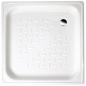 Aqualine, Smaltovaná sprchová vanička, čtverec 70x70x12cm, bílá, PD70X70