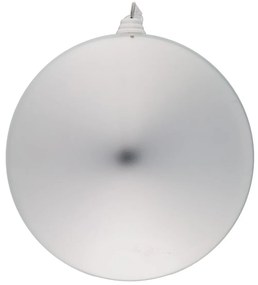 Velká vánoční koule 30 cm, stříbrná, lesklá, UV