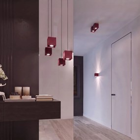 Sollux Lighting Stropní svítidlo QUAD 1 bordó