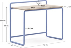 Dětský psací stůl s deskou v dekoru jasanového dřeva 45x82 cm Tinn – Kave Home