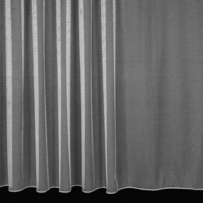Rand žakárová záclona BAKLAVA 23/1043 hrubé káro, s olůvkem, bílá, výška 120cm (v metráži)