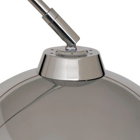 Stojací lampa oblouková FLORIS, kovová, stříbrná, 177 cm
