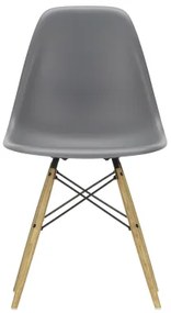 Eames Plastic Chair DSW medový jasan grafitová bílé na tvrdou podlahu Vitra