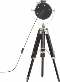 Stojací lampa na stativu černá masivní mangovníkové dřevo 69 cm 286108