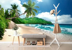 Samolepící fototapeta nádherná pláž na ostrově Seychely - 150x100 cm